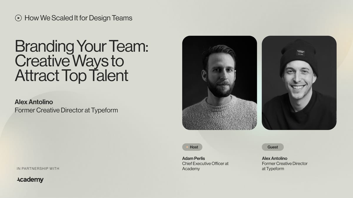 Branding Your Team — Alex Antolino, Former Creative Director at Typeform