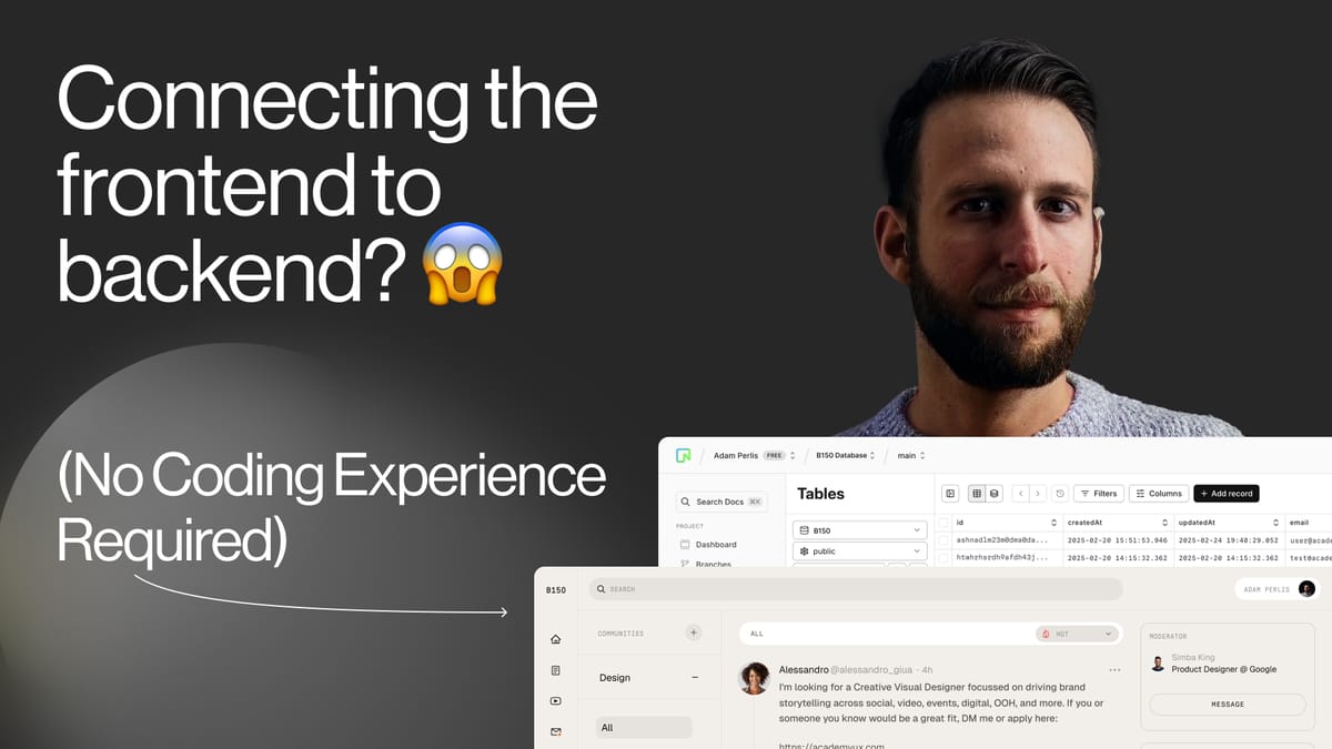 How to create an app with AI (no coding experience required) Part 4 – Connecting Frontend to Backend